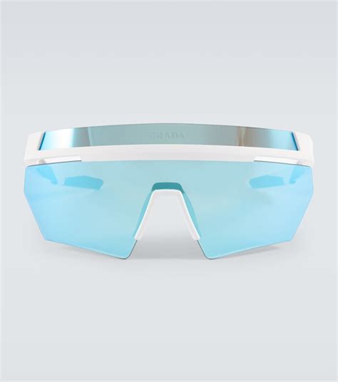 Linea Rossa Sunglasses In White Prada Mytheresa
