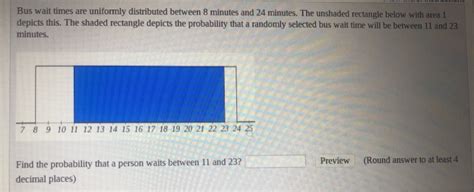 solved bus wait times are uniformly distributed between 8