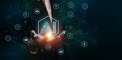 Business Man Using Artificial Intelligence Ai In The Futuristic Business On Interface Network