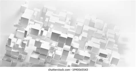 Abstract White Cubes Background Modern Low Stock Illustration 1990565543 Shutterstock