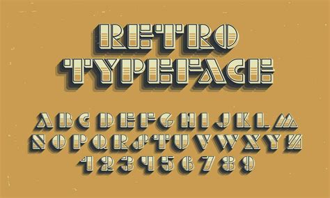 Vintage Retro Vector Alphabet Font Typography Typeface Design 26619078