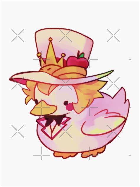 Duck Lucifer Hazbin Hotel Sticker By Bunnbunnmoon Redbubble