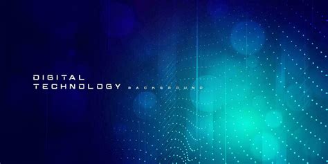 Digital Technology Internet Network Speed Connection Blue Green Background Cyber Nano