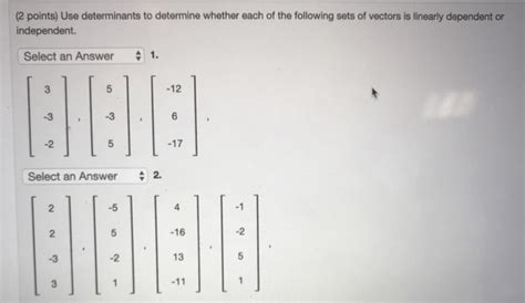 Solved Points Use Determinants To Determine Whether Each Chegg