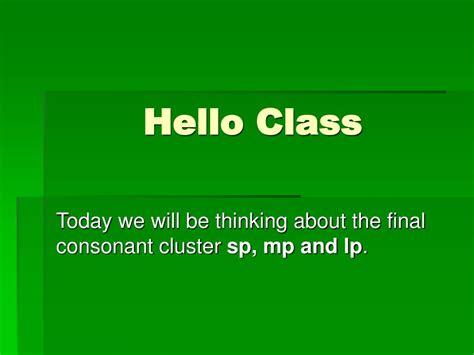 Ppt Hello Class Powerpoint Presentation Free Download Id1292791
