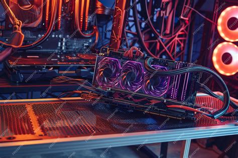 Cryptocurrency Mining Rig Cryptocurrency Mining Rig From Computer Graphic Cards Premium Ai