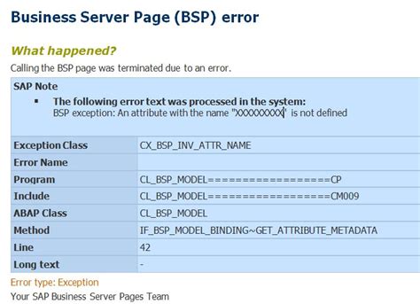 Exception Class Cxbspinvattrname Sap Community