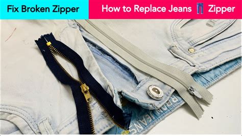 How To Replace Zipper In Jeans Install New Zipper In Pant Fix