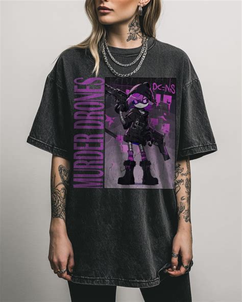 Murder Drones Uzi Doorman Anime T Shirt Sci Fi Fan Art Collection