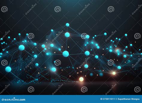 Abstract Interconnected Dots And Lines Technology Concept Stock Illustration Illustration Of