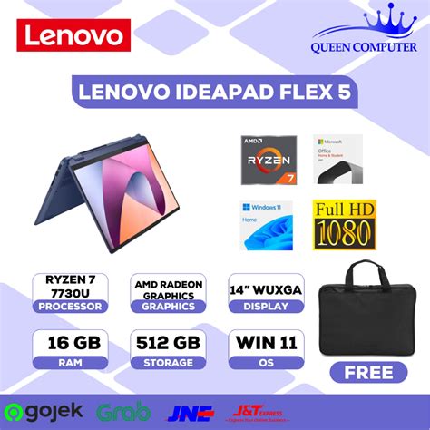 Jual Laptop LENOVO IdeaPad Flex 5 Ryzen 7 7730U 16GB 512GB W11 OHS Shopee Indonesia