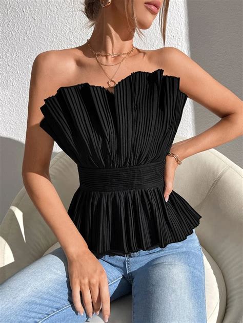 Shein Usa Fashion Ruffle Tube Top Clothes
