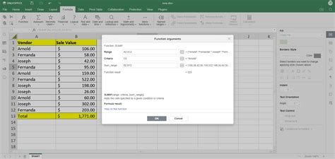 Explicación De La Función Sumif En Las Hojas De Excel