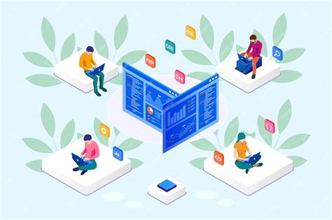 아이소메트릭 프로그래머 코딩 새 프로젝트 웹사이트를 위한 웹 개발 및 프로그래밍 기술 웹사이트 Php Html Css