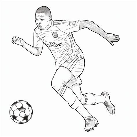 Desene De Colorat Kylian Mbappé