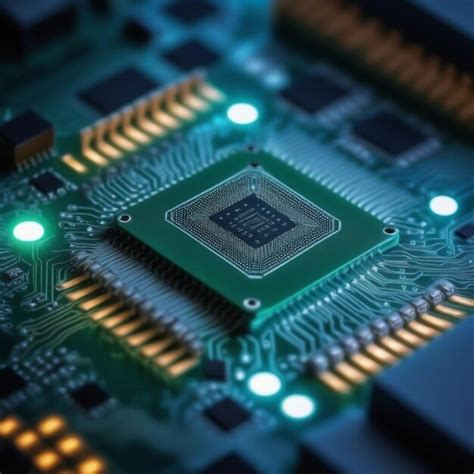 Premium Photo Integrated Microchip Circuit Board For Server Central Computer Processor