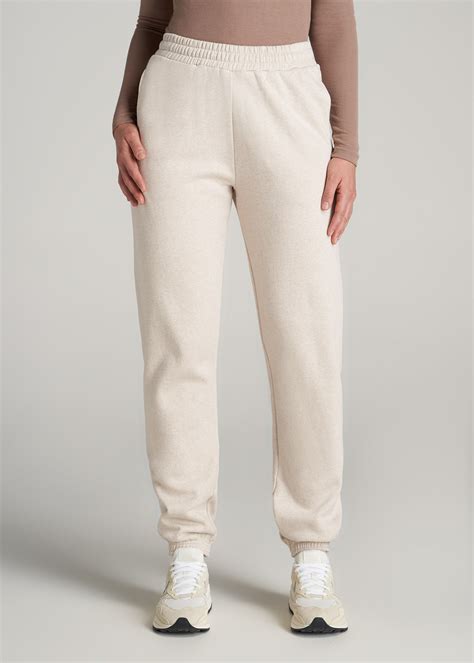 Wearever Fleece Relaxed Womens Tall Sweatpants Oatmeal Mix American Tall
