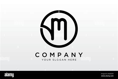 Initial Letter M Logo With Circle Shape. Modern Unique Creative M Logo ...