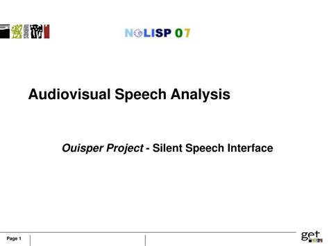 Ppt Audiovisual Speech Analysis Powerpoint Presentation Free Download Id6228552