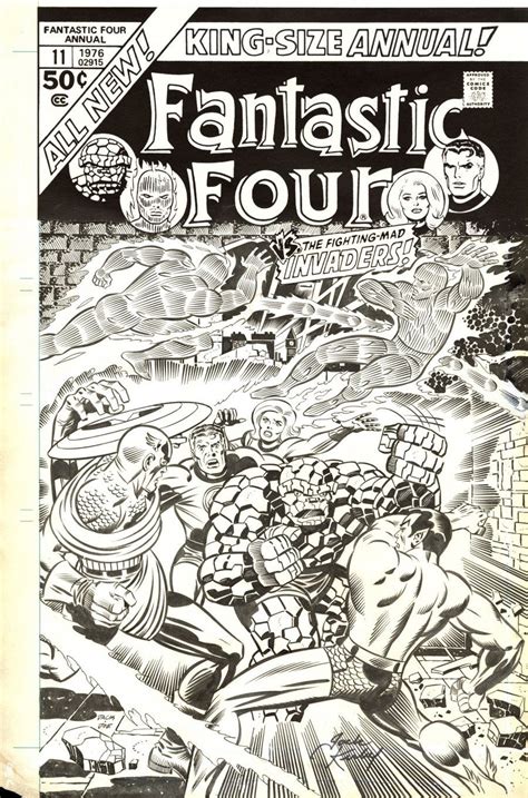 Jack Kirby And Joe Sinnott Fantastic Four Annual 11 Cover The Ff