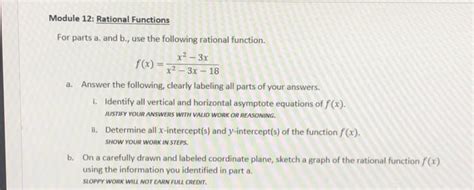Solved Module Rational Functions For Parts A And B Chegg