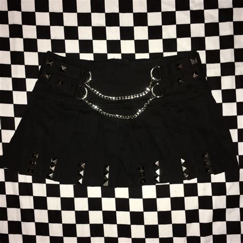 Jawbreaker Black Pleated Chain Mini Skirt Mini Skirts Punk Fashion Fashion Inspo
