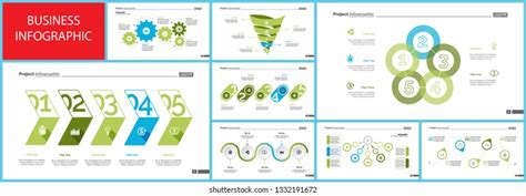 Set Company Structure Workflow Concept Infographic Stock Vector Royalty Free