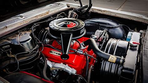 1963 Chevrolet Impala Ss 327 Engine Bay For Repair Car Engine