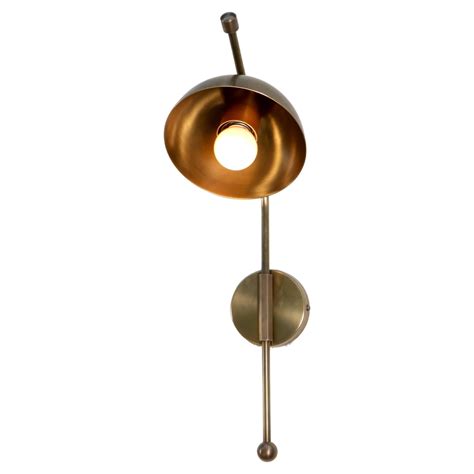 Mod Brass Dome Wall Sconce Two By Lamp Shaper For Sale At 1stdibs