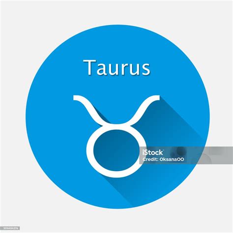 황소 조디악 로그인 하십시오입니다 동그라미 파란색 바탕에 긴 그림자에에서 점성 학 기호 아이콘 레이어 그룹화 쉽게 편집 그림에 대 한 당신의 디자인에 대 한 0명에 대한