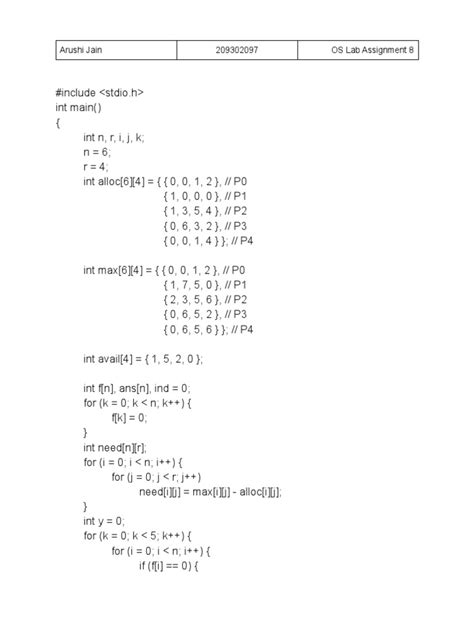 Arushi Jain 209302097 Os Lab Assignment 8 Pdf