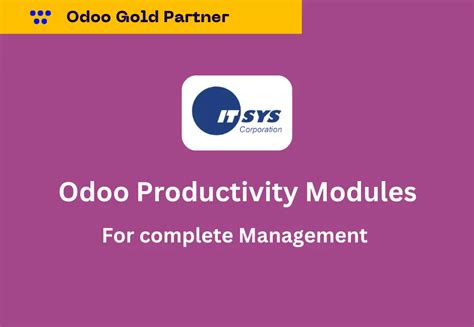 Odoo Productivity Modules Itsys Odoo Partner In Middle East