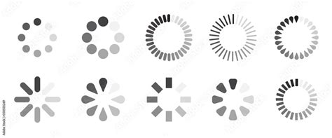 circle loader collection round progress bar for web and application ui loading indicator icon