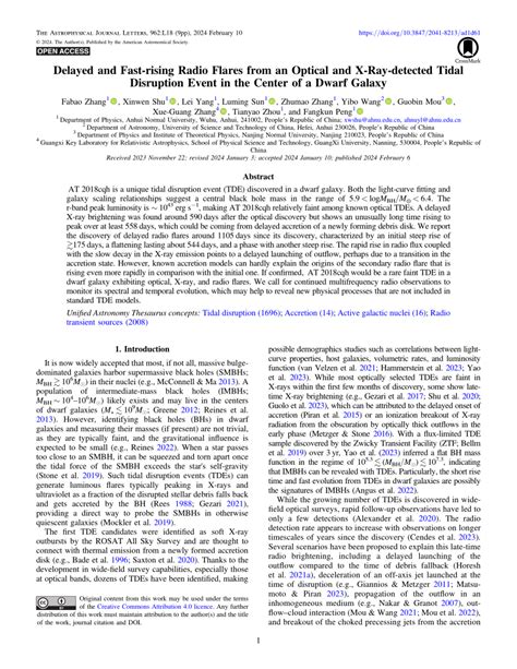 Pdf Delayed And Fast Rising Radio Flares From An Optical And X Ray Detected Tidal Disruption