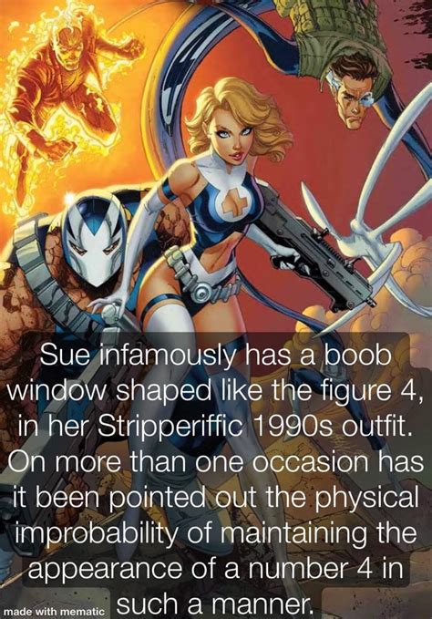 Sue Infamously Has A Boob Window Shaped Like The Figure 4 In Her Stripperiffic 1990s Outfit On