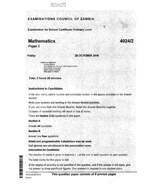Solution G12 Maths P2 2016 Studypool