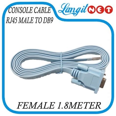 Jual CONSOLE CABLE RJ45 MALE TO DB9 FEMALE 1 8METER Shopee Indonesia