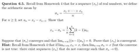 solved question 6 5 recall from homework 4 that for a