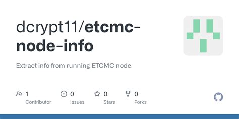 Github Dcrypt11etcmc Node Info Extract Info From Running Etcmc Node