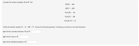Solved Consider The Random Variables X And Y With Chegg