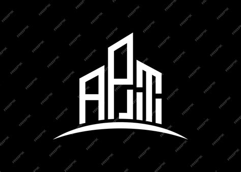 Premium Vector Letter Apt Building Vector Monogram Logo Design Template Building Shape Apt Logo