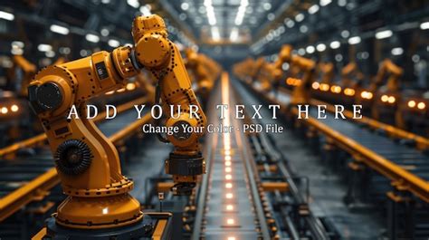 Premium Psd Industrial Robots Working On Assembly Line
