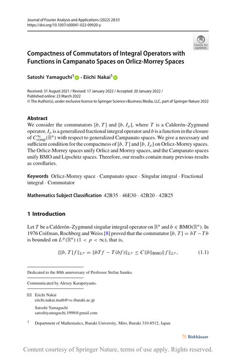 Compactness Of Commutators Of Integral Operators With Functions In