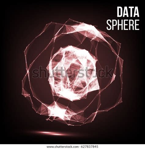 Splash Particles Connection Structure Abstract Sphere Stock Vector Royalty Free 627837845