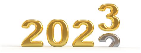 2023 Gold Silver Metallic 3d Pop Out Numbers Text 16716446 Png