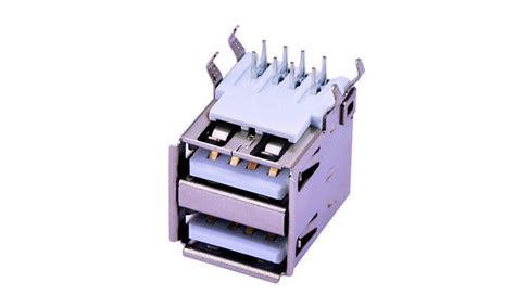 Double 90 Degree Base Input Output Connectors White Rubber Core Copper
