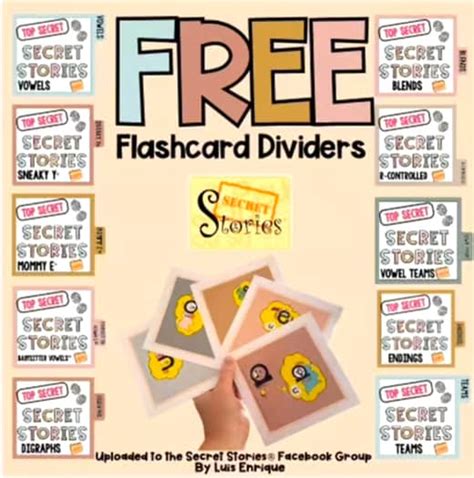 Free Secret Stories® Phonics Flashcards Divider Sets By Secret Stories