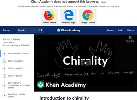 Khan Academy Introduction To Chirality Instructional Video For 9th 10th Grade Lesson Planet