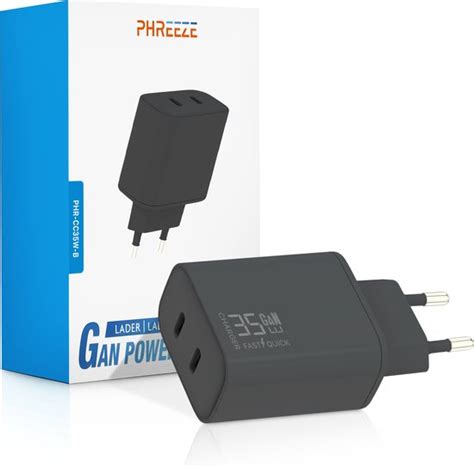 35W USB C Adapter 2 Poorten Snellader USB C Geschikt Voor Samsung En Apple Bol