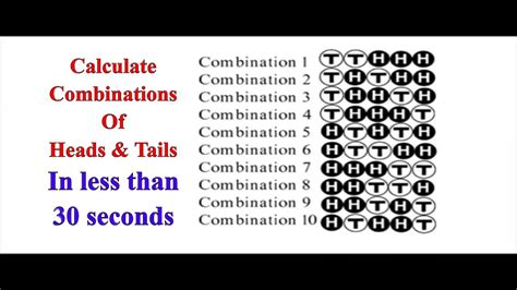 Calculate Combinations Of Heads And Tails Very Easy Method Pascal S